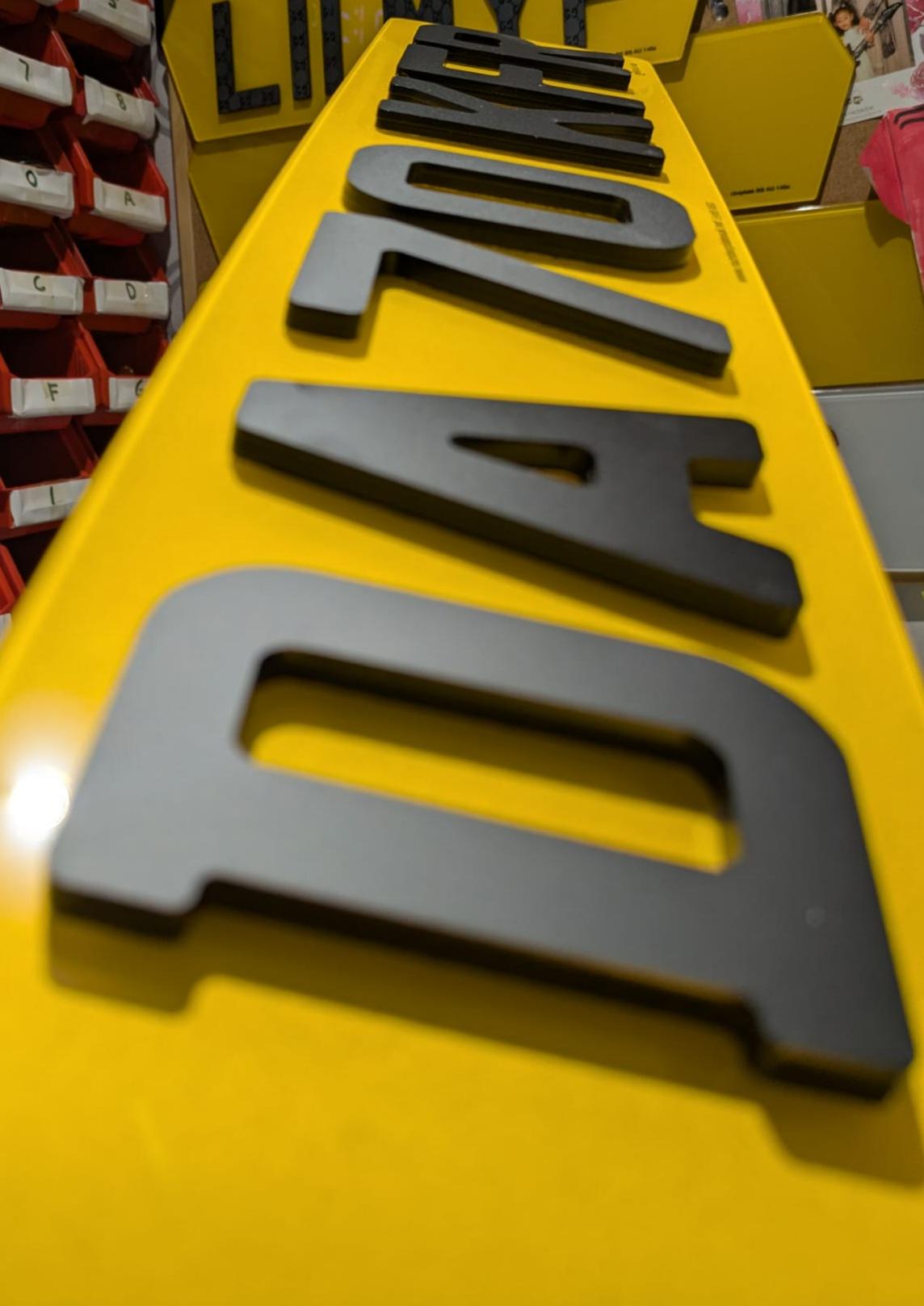 6mm Matte Black 4D Car Number Plates - Etsy UK