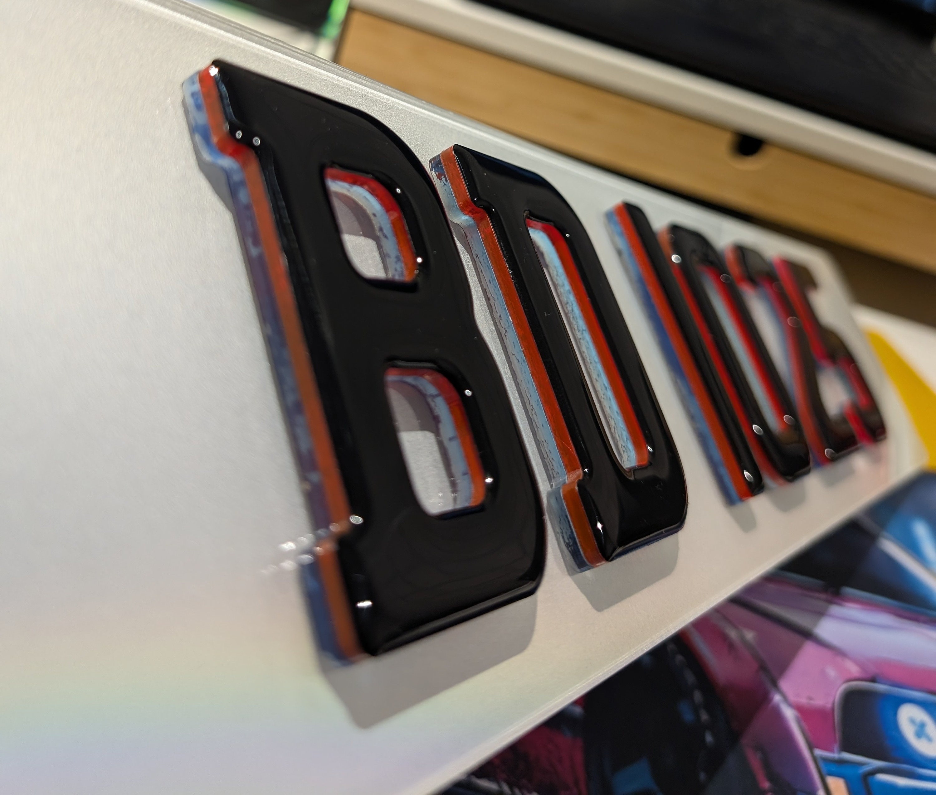 6mm Neon Blue & Neon Red 4D With Black Gel Car Number Plates - Etsy UK