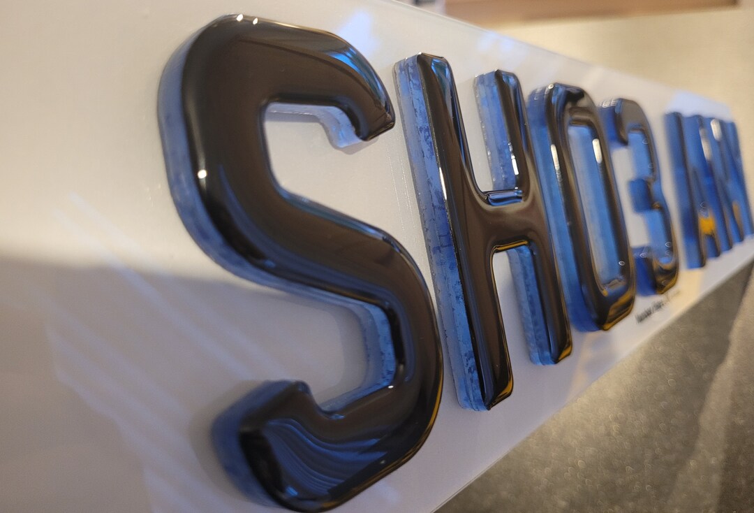 6mm Neon Blue 4D With Black Gel Car Number Plates - Etsy UK