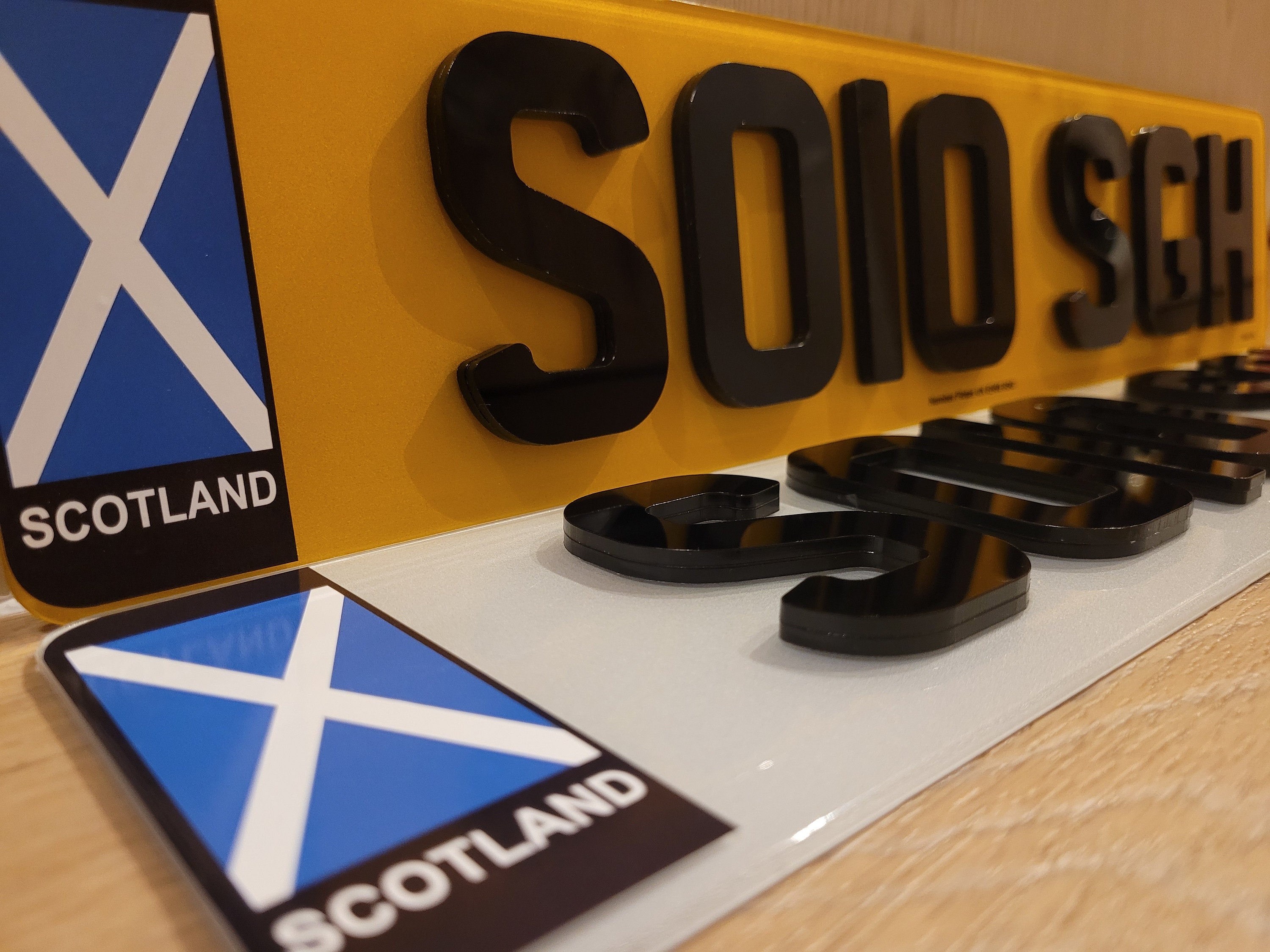 6mm Black 4D Laser Cut Car Number Plates - Etsy UK