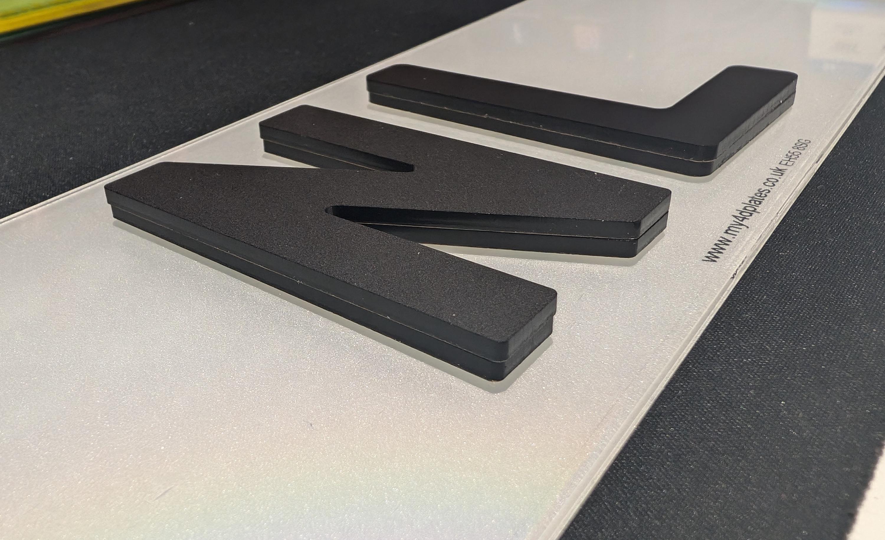 6mm Matte Black 4D Car Number Plates - Etsy UK