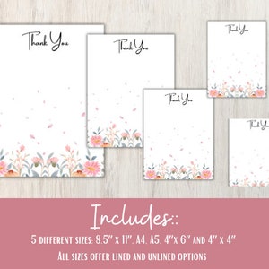 PRINTABLE Stationary, Floral PRINTABLE Stationary, Elegant ...
