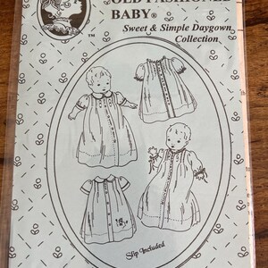 Sweet & Simple Daygown Sewing Pattern Size Infant Heirloom Jeannie ...