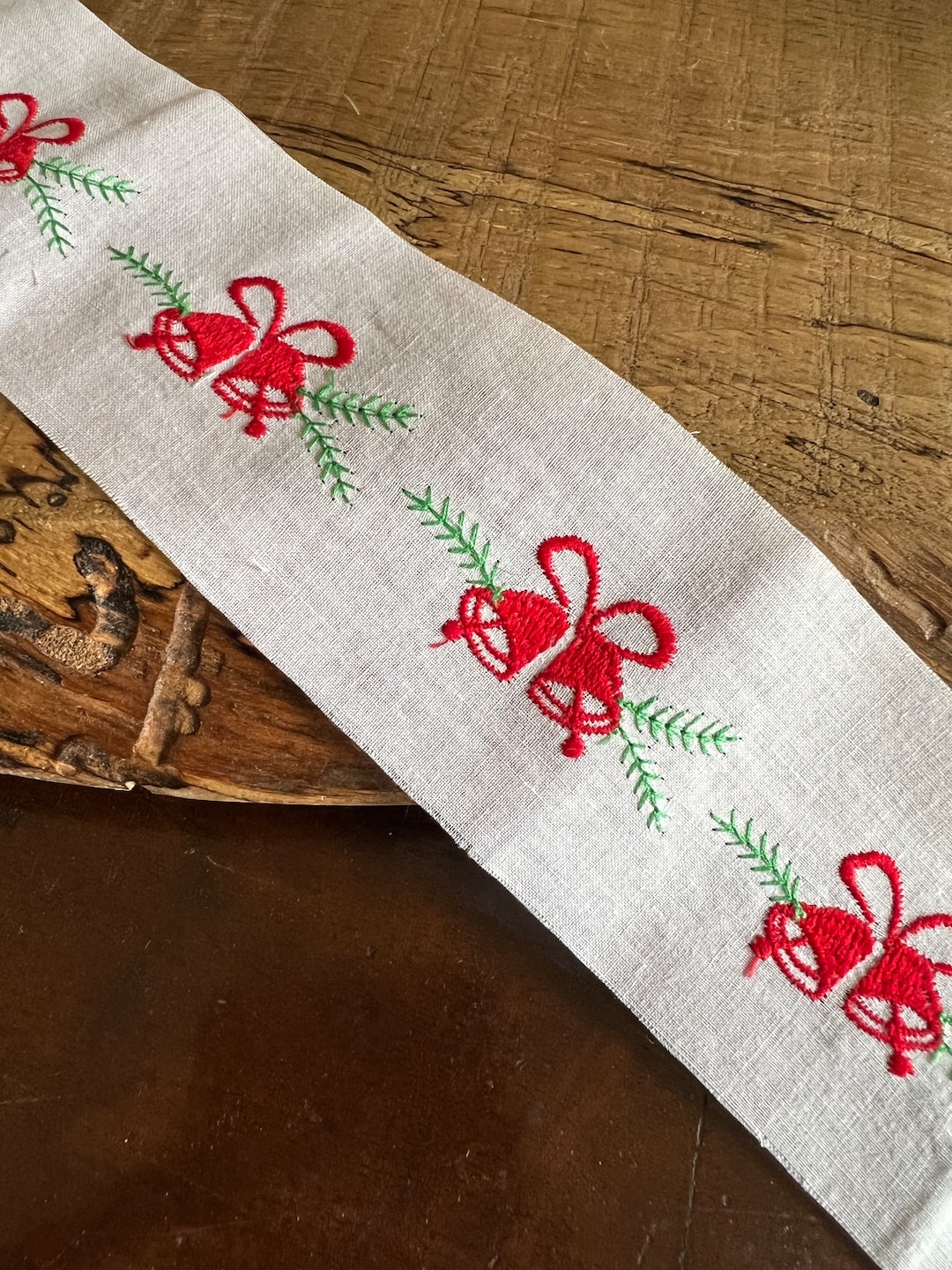Swiss Embroidery Red Bell Greenery Insertion 2" Wide Heirloom Sewing ...
