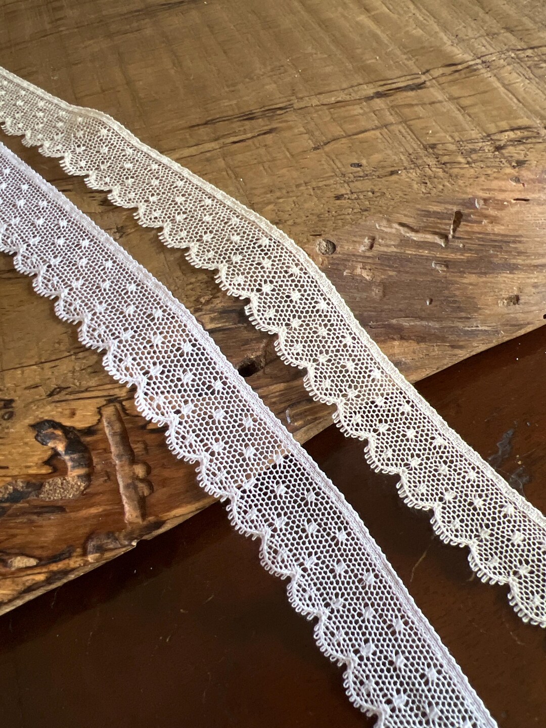 White French Val Edging Lace With Dots 7/8 Wide Heirloom Sewing Notions ...