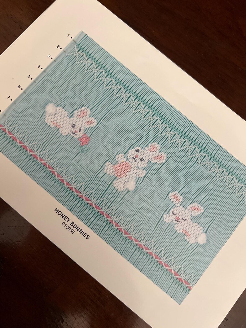 Vintage Ellen Mccarn Honey Bunnies Smocking Plate Heirloom Sewing ...