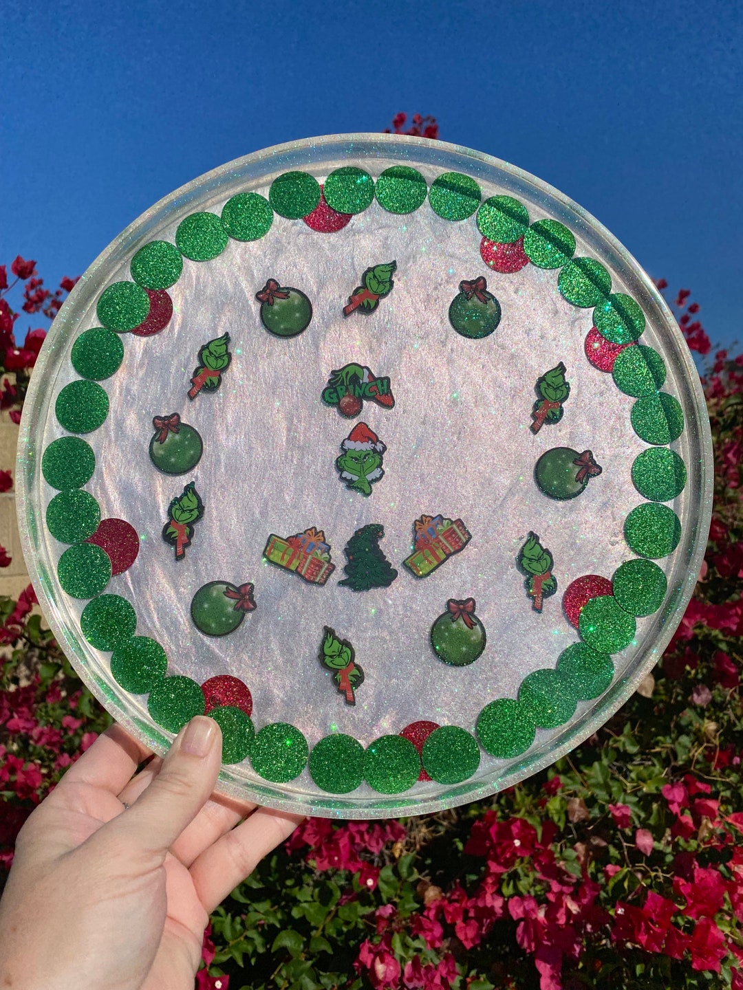 Grinch Tray, Christmas Tray, Christmas Party Decor, Christmas Party ...