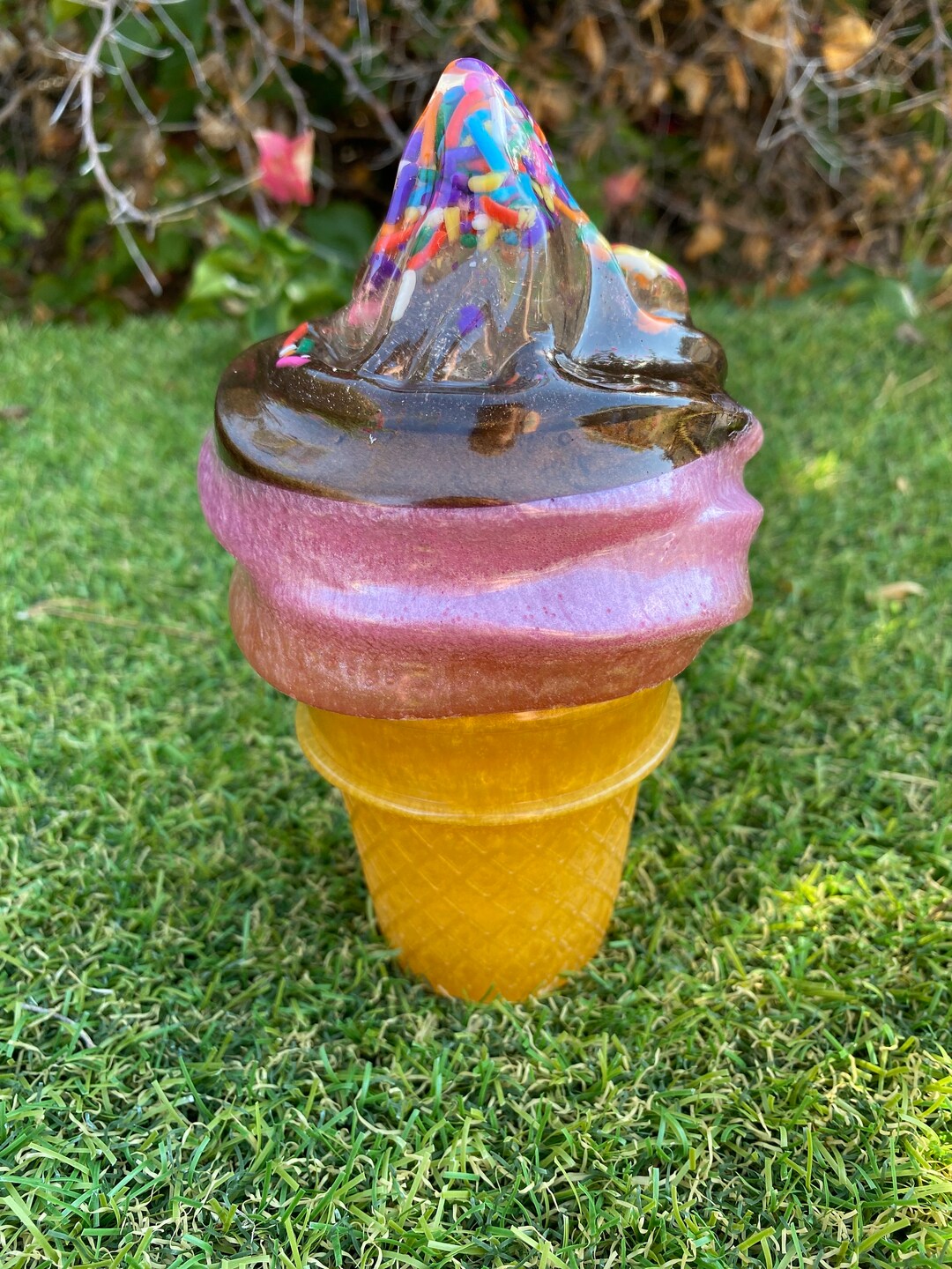 Ice Cream Cone Jar, Jars With Lids, Stash Jar, Storage Container, Resin ...