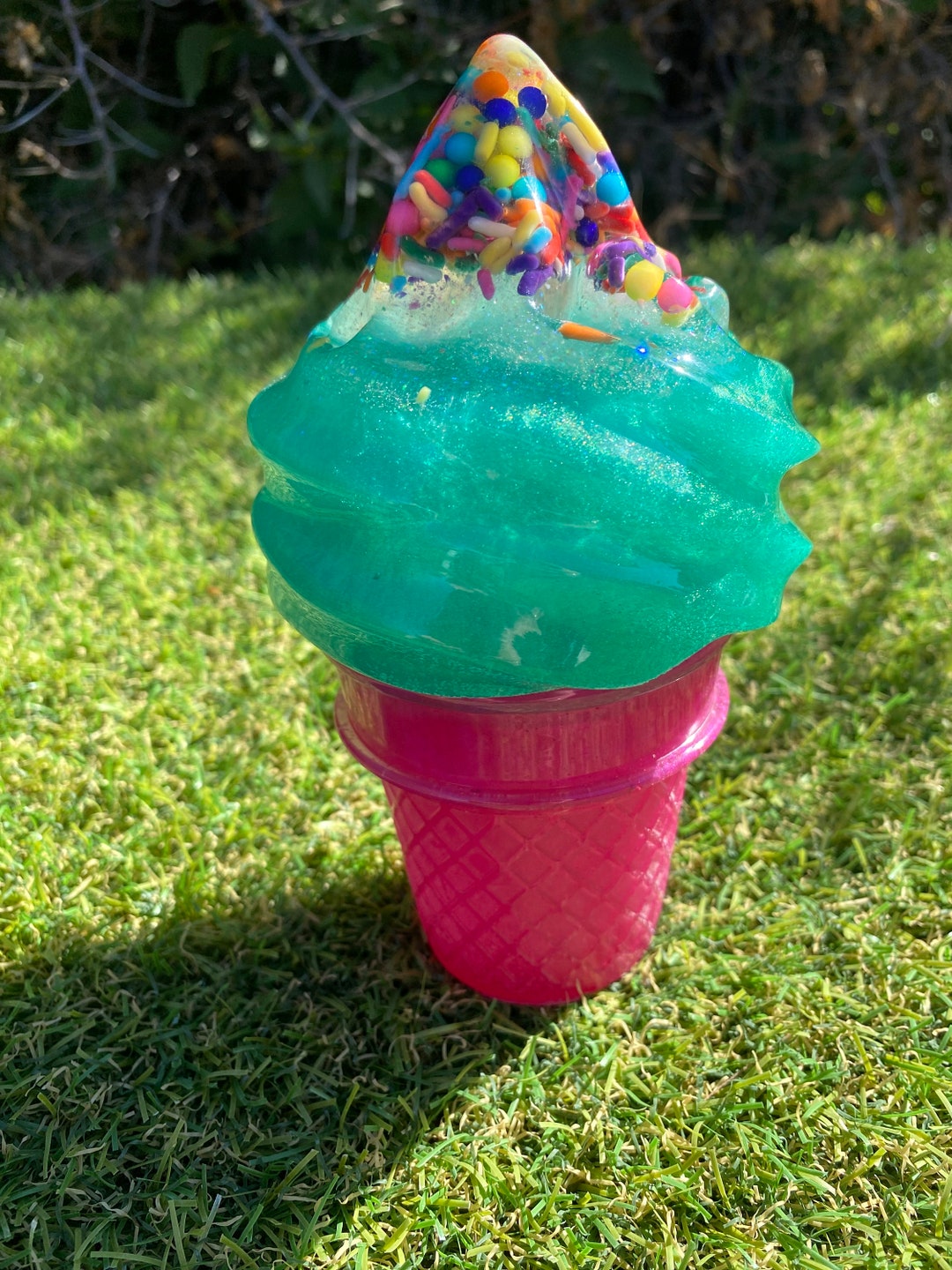 Ice Cream Cone Jar, Jars With Lids, Stash Jar, Storage Container, Resin ...