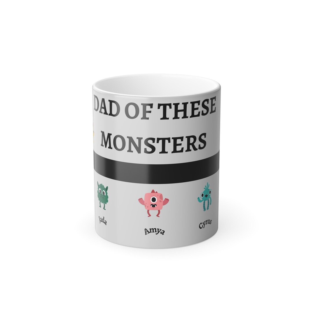 Monster Dad Mug/personalize Father's Day Mug/personalize Father's Day ...
