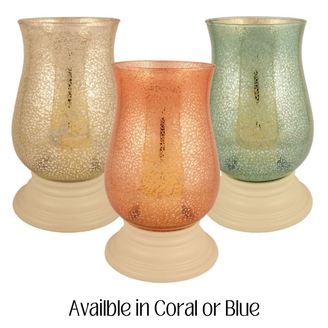 Mercury Glass Hurricane With Flameless Candle - Etsy
