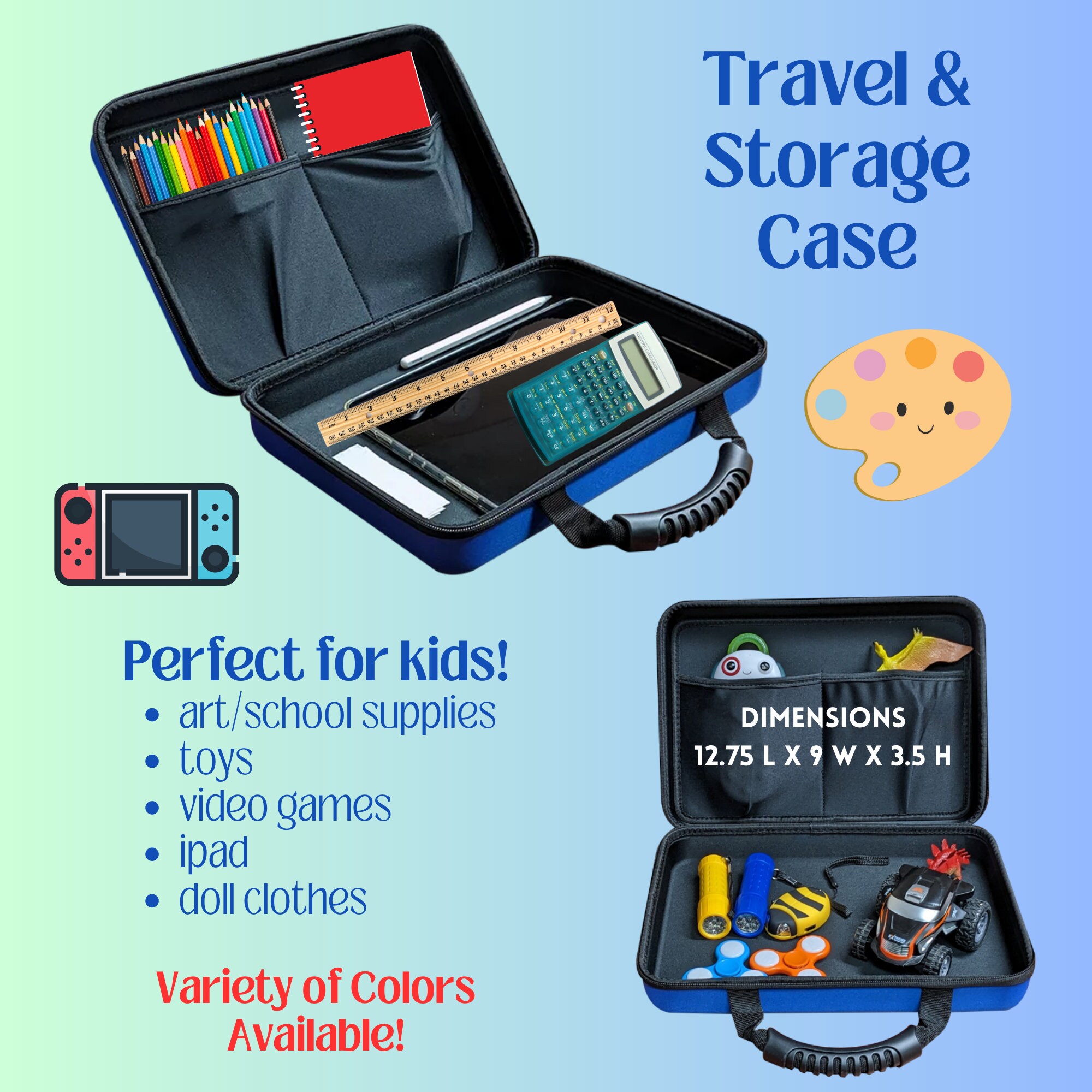 Children's Travel Storage Case - Etsy