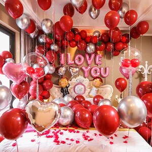 Luxury Foil Balloon Set Decoration for Wedding Proposals, for Couple ...