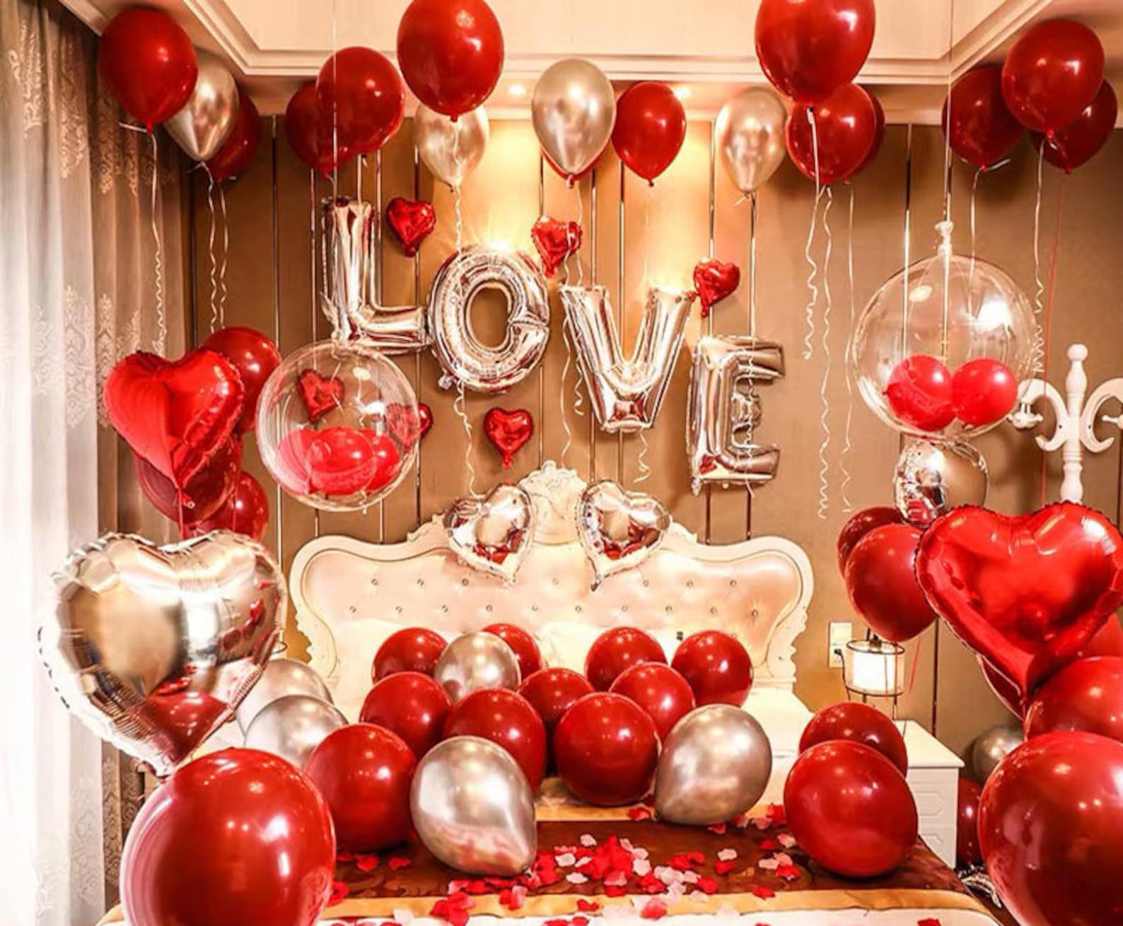 Luxury Foil Balloon Set Decoration For Wedding Proposals For Couple