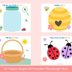 Nature Play Dough Mats Spring and Summer Fine Motor Printable ...