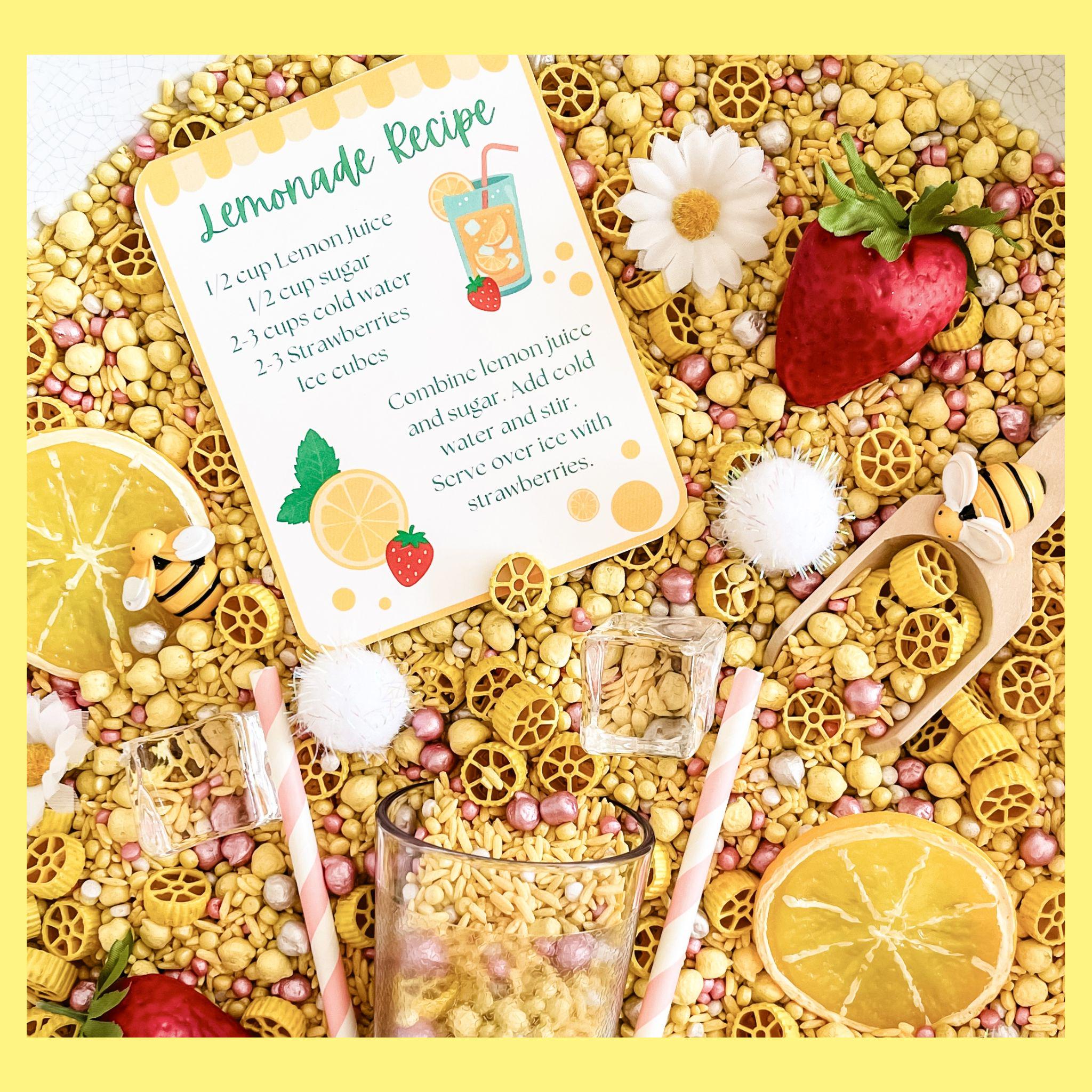Lemonade Sensory Bin Kit Lemonade Stand Pretend Play Summer Fine Motor ...