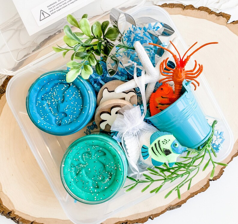 Ocean Playdough Kit Ocean Sensory Bin Under the Sea Playdough Kit Sensory Play Kit Ocean Toddler ...