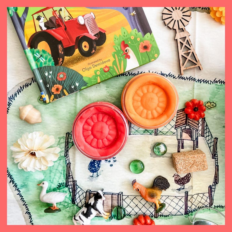 Farm Playdough Kit Farm Sensory Bin Kit Farm Sensory Playdough Kit for ...
