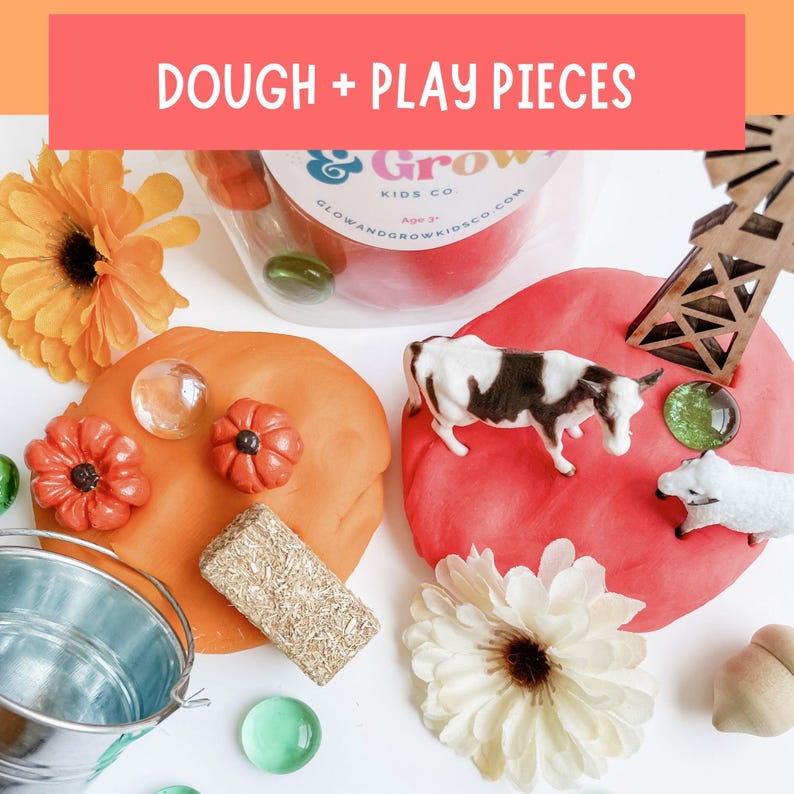 Farm Playdough Kit Farm Sensory Bin Kit Farm Sensory Playdough Kit for ...