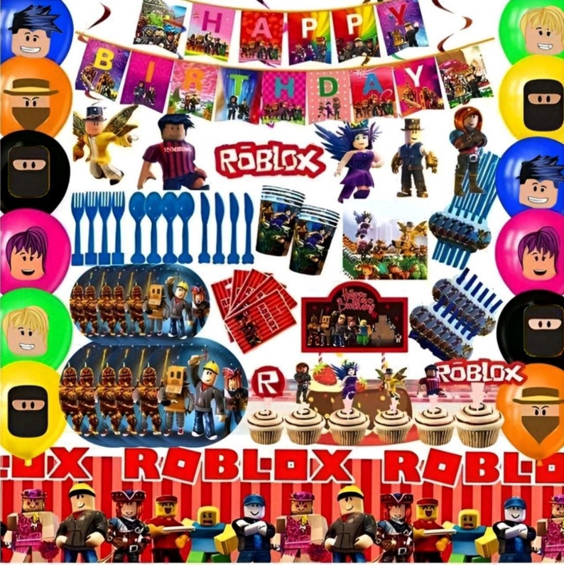 Roblox Birthday Party Supplies for Boys Roblox Party - Etsy