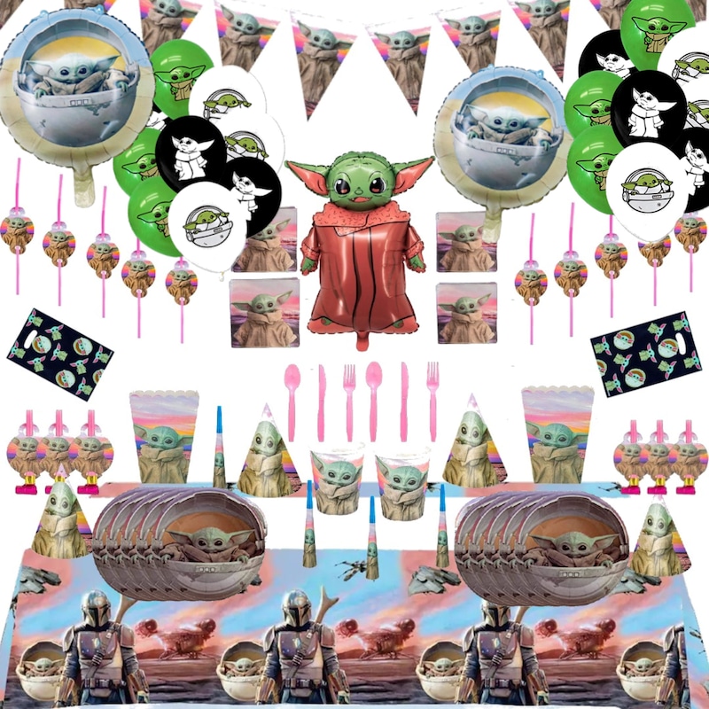 Baby yoda birthday banner - Etsy