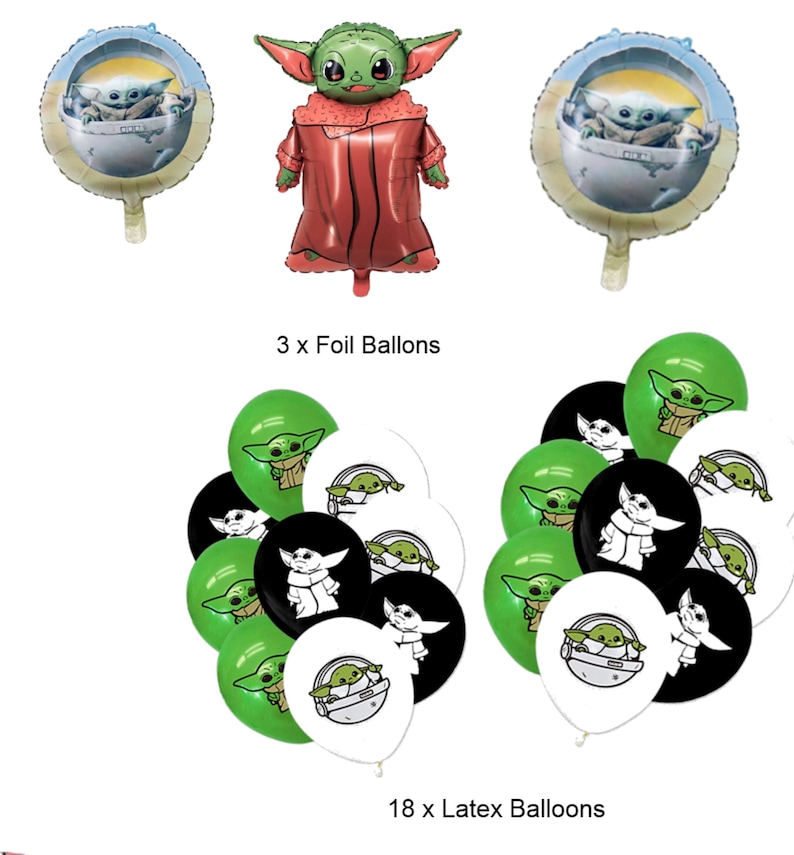 153 PCS Baby Yoda Birthday Party Supplies Baby Yoda Birthday ...