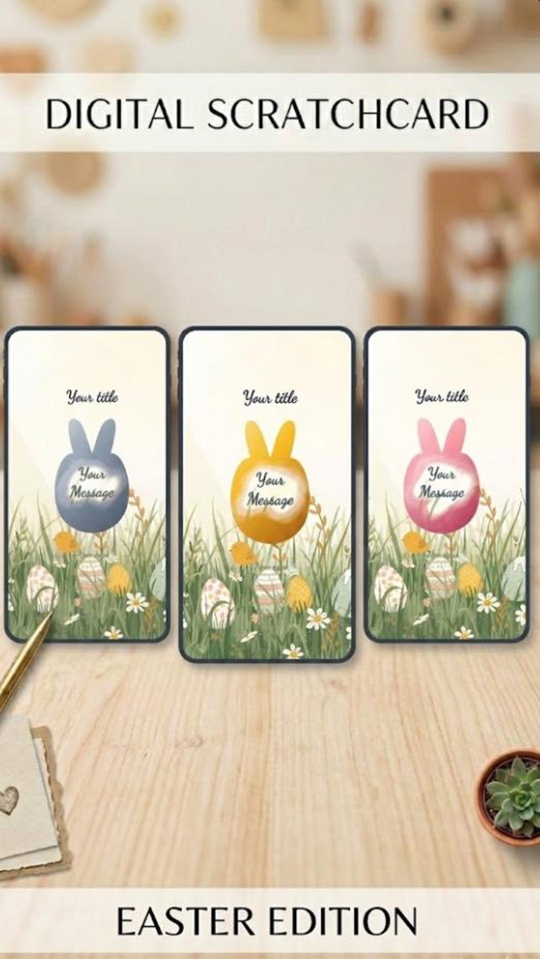 Digital Easter Scratch-off Card, Personalized Easter Scratch-off Card ...