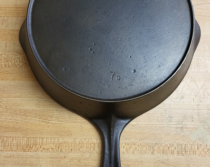 HTF 1920-24 Wagner Ware Stylized Logo #7 Cast Iron Skillet With Heat ...