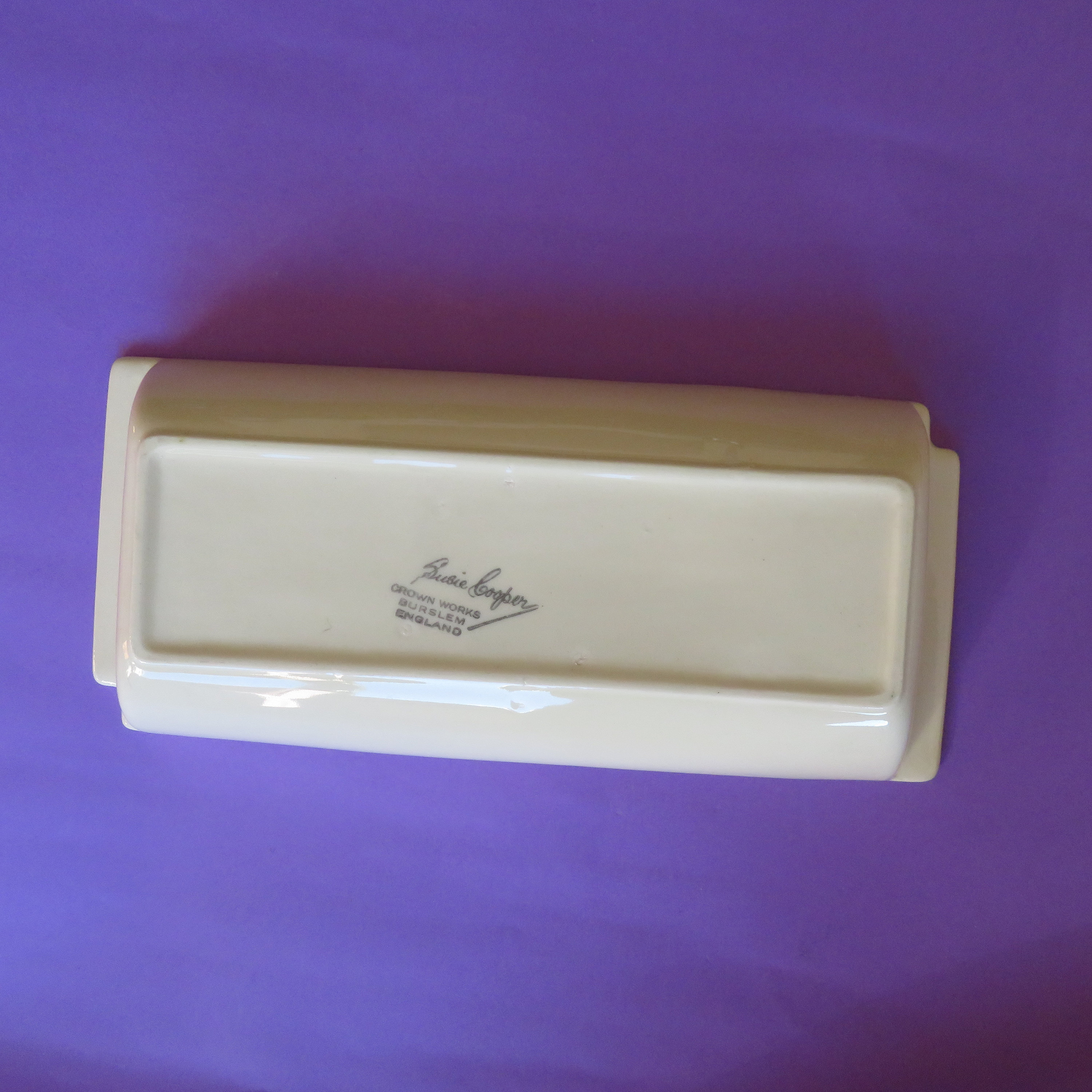 Rare Susie Cooper Art Deco Rectangular Dish in Crayon Pattern 1933 With ...