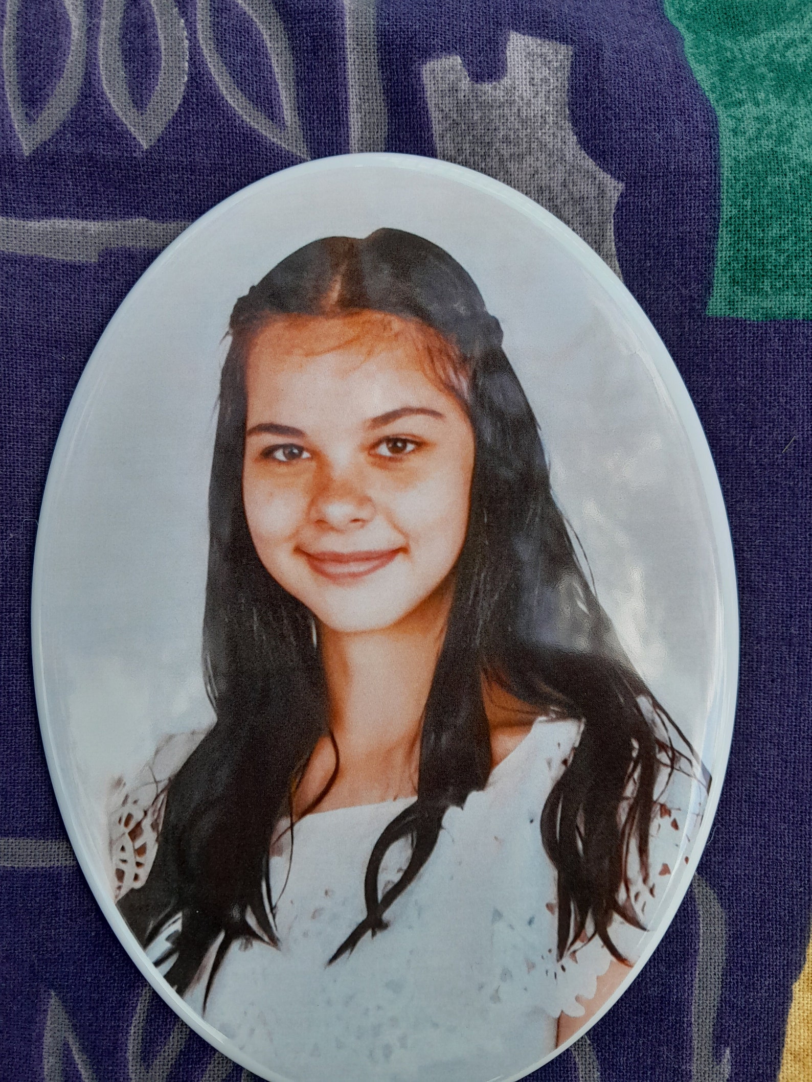 PORCELAIN PHOTO, Ceramic Photo Card, OVAL Porcelain Card, Personalized ...