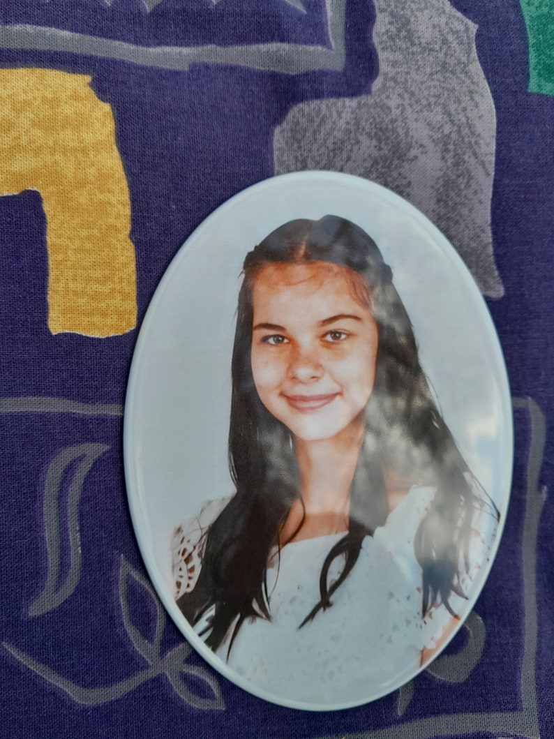 PORCELAIN PHOTO, Ceramic Photo Card, OVAL Porcelain Card, Personalized ...