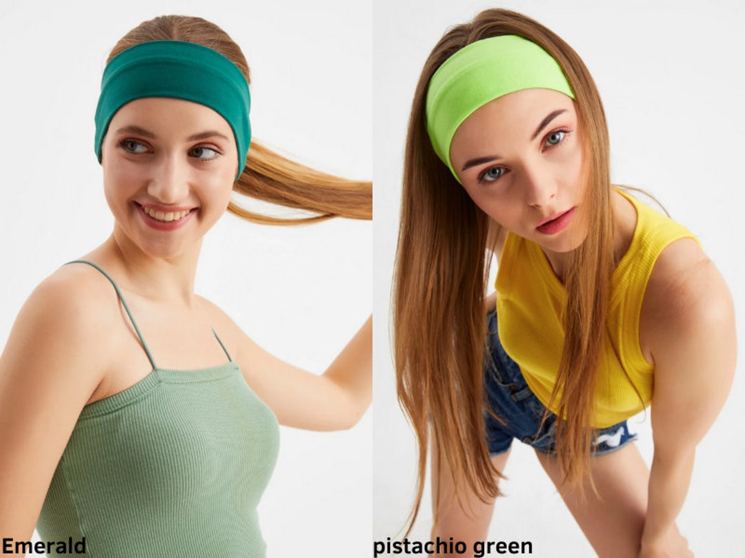 Emerald, Pistachio Green Workout Sweatbands / Soft Hair Band / Fall ...