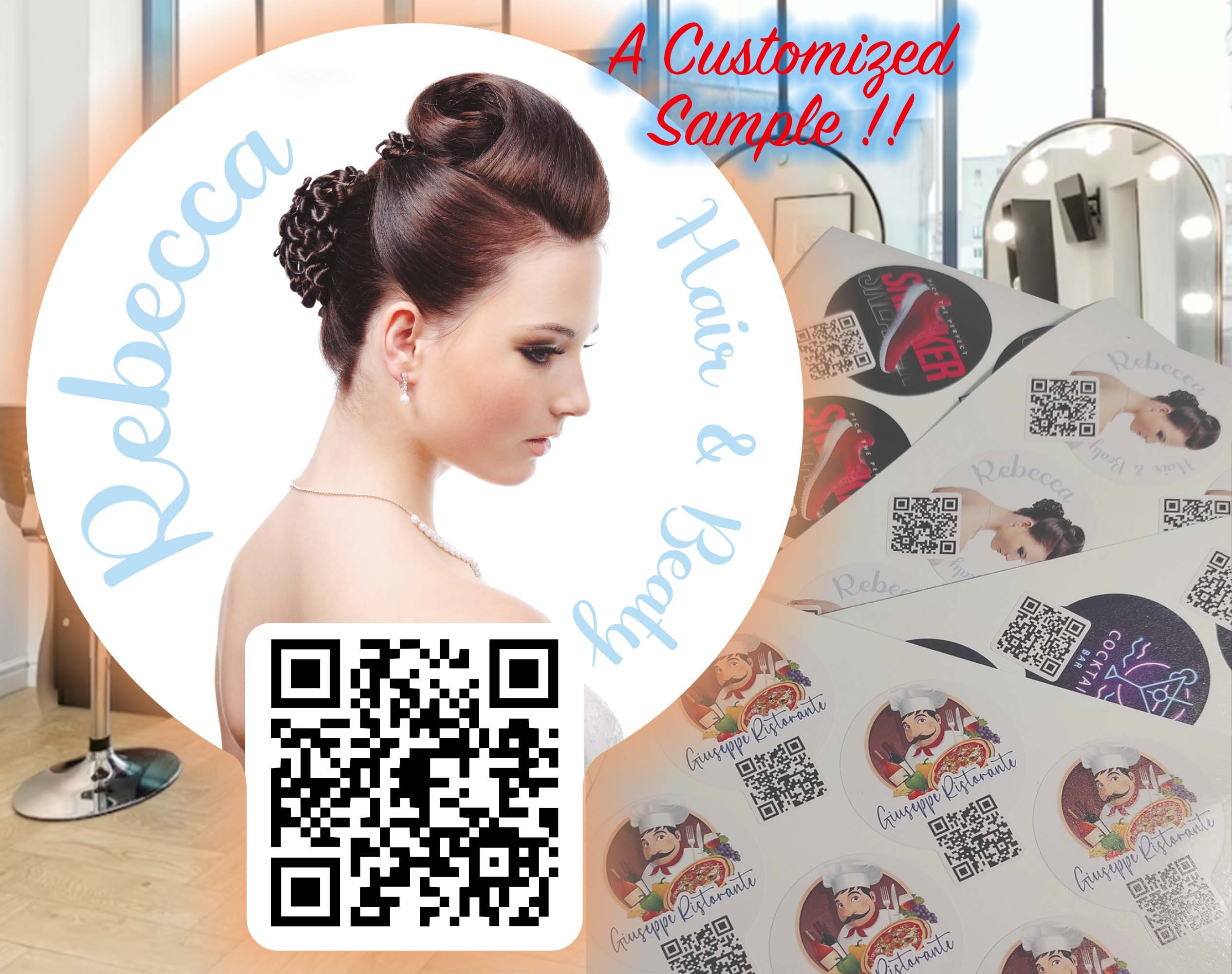 QR Code Sticker, QR Code Sign, QR Code Sign Business, Custom Qr Code ...