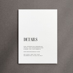Insert Card Template, Minimal Modern Detail Card, Simple Elegant ...