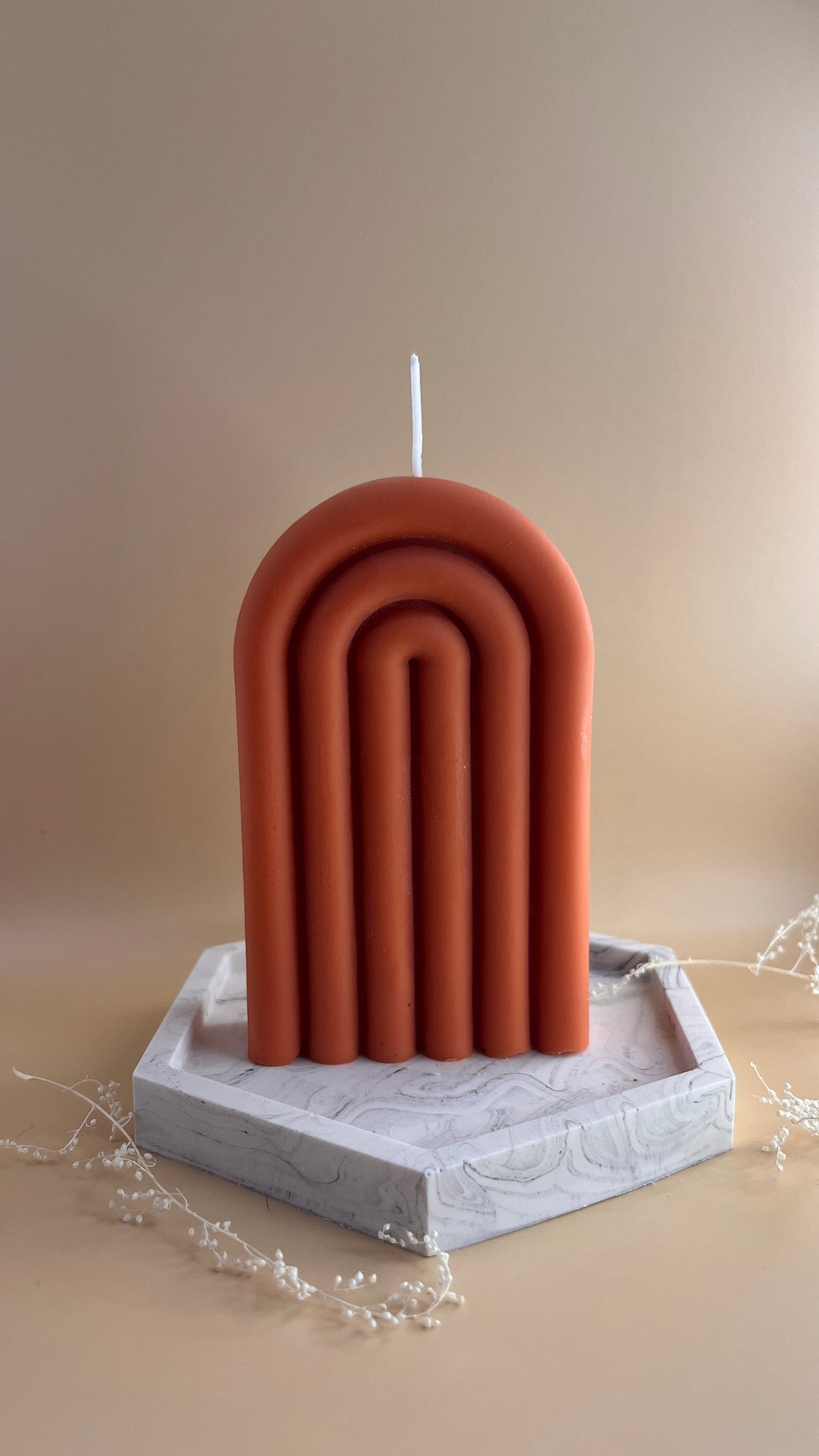 Arch Candle Rainbow Design Terracotta Decoration Autumn Winter - Etsy
