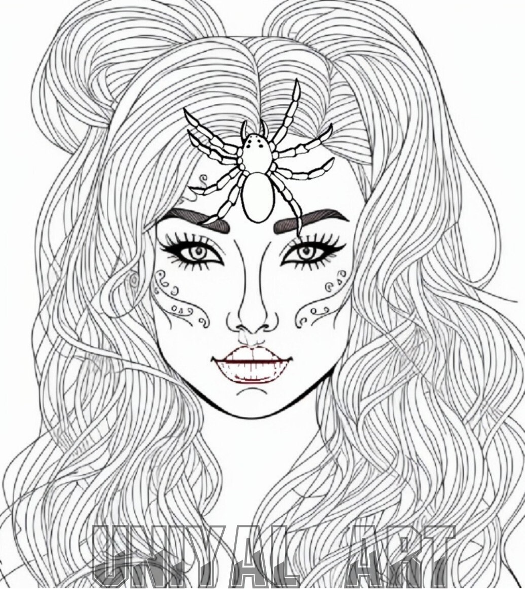 Colouring Pages Halloween Girl High Resolution Colouring Pages , Total ...
