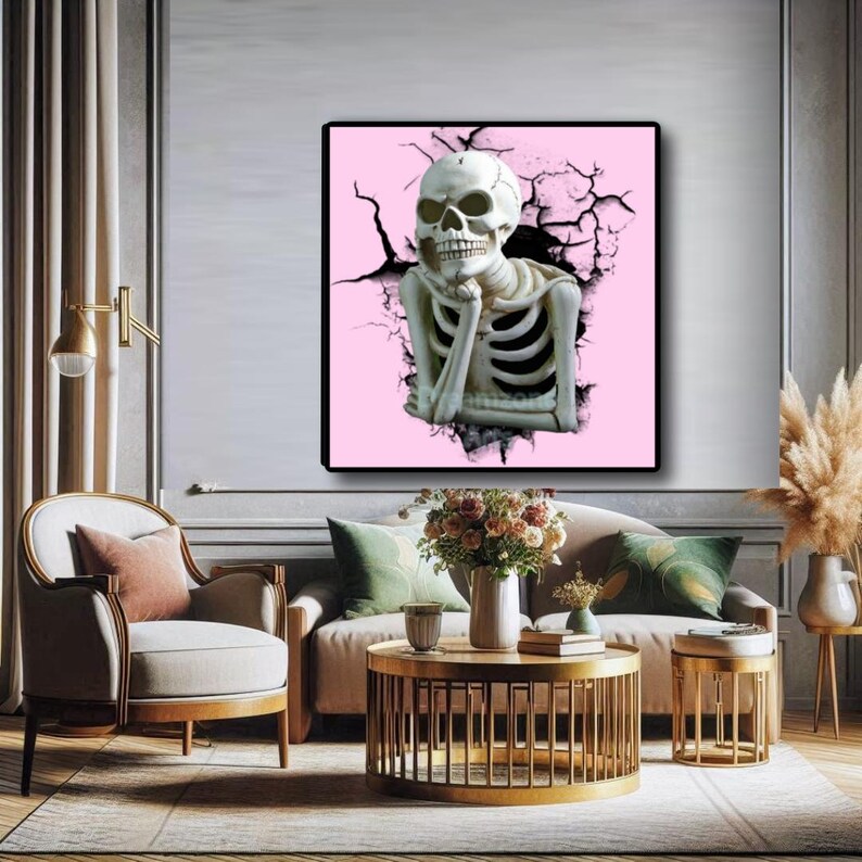 Skeleton 3d Wall Art PNG SVG Image File Hd Quality Print, Classic ...