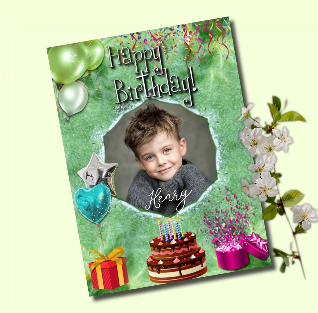 Custom Editable Happy Birthday Card | Birthday Printable Cards | Add ...