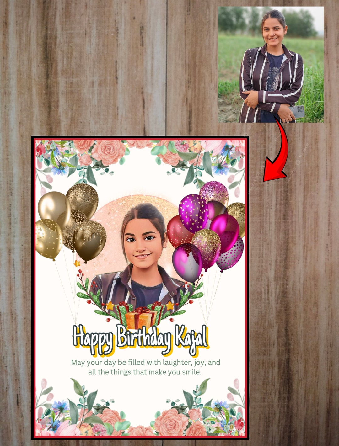 Customize Birthday Digital Card for Birthday Wishes High Quality Print ...