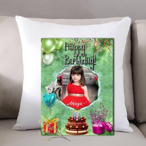 Editable Birthday Card PNG, Add Your Photo Template, Digital Download ...