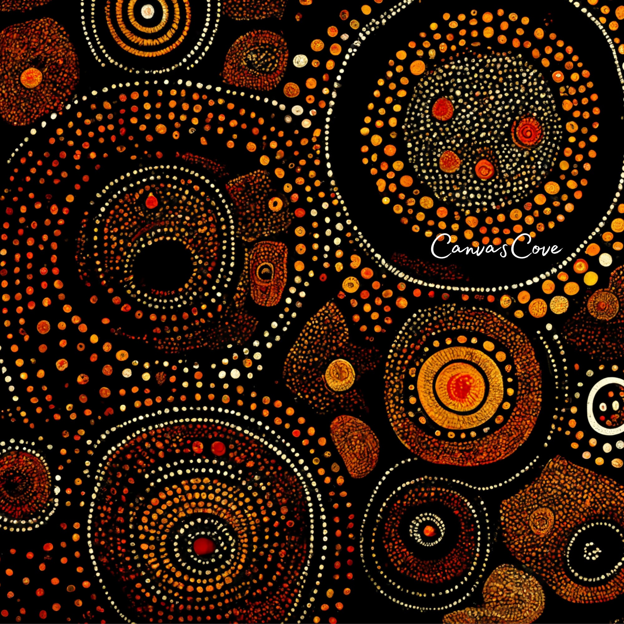 Aboriginal Inspired Digital Print / Indigenous Australian Wall Art ...
