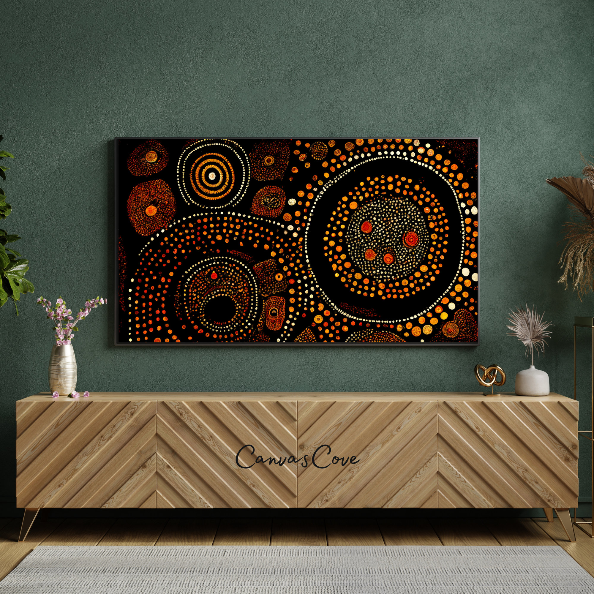 Aboriginal Inspired Digital Print / Indigenous Australian Wall Art ...