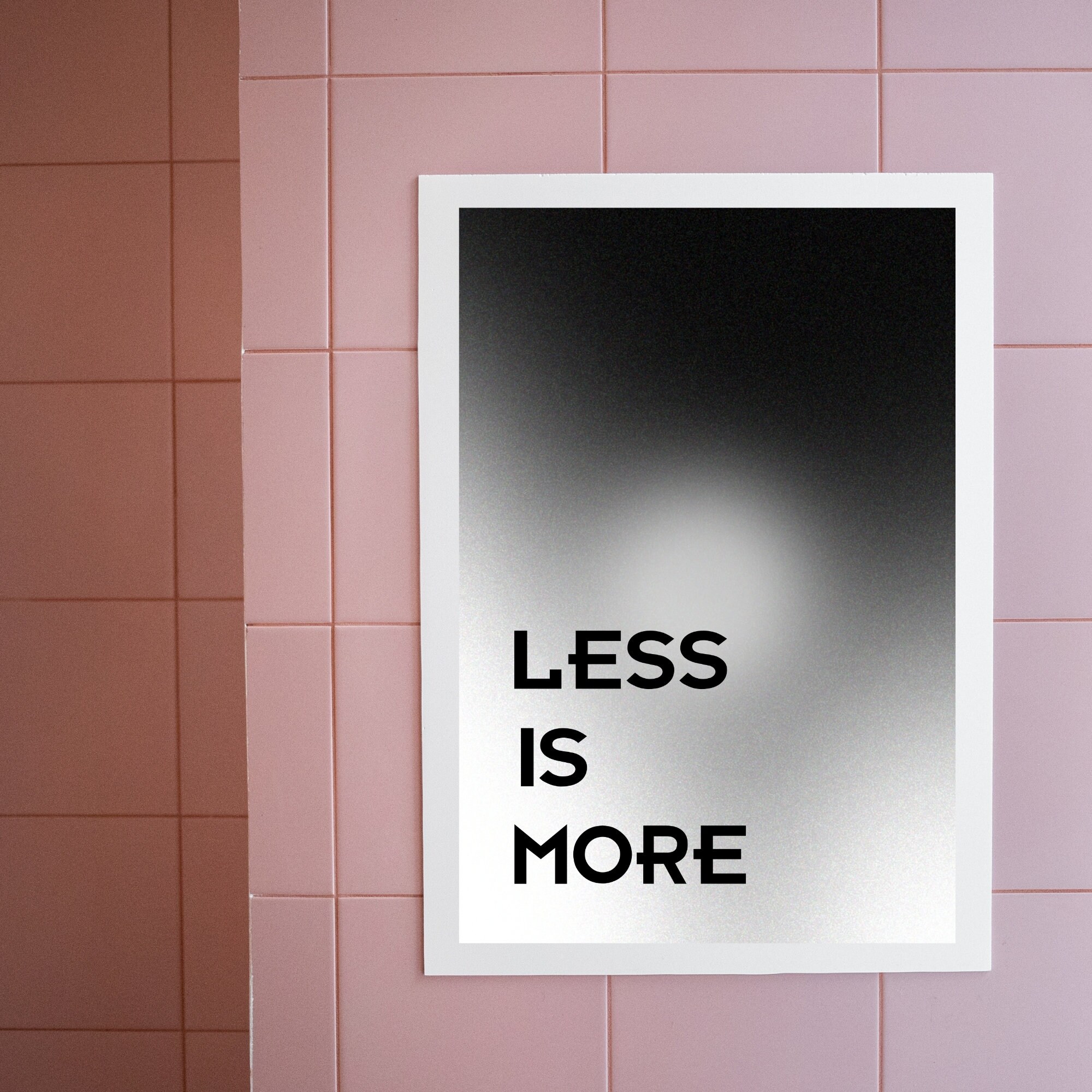 Less is More Minimalist Quote Wall Art | Modern Letter Print ...