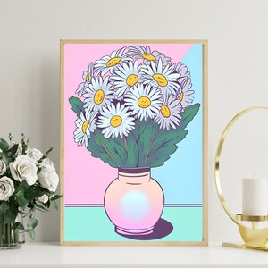 10 Retro Flower Citypop 80s Style Pastel Wall Art | Vintage Aesthetic ...