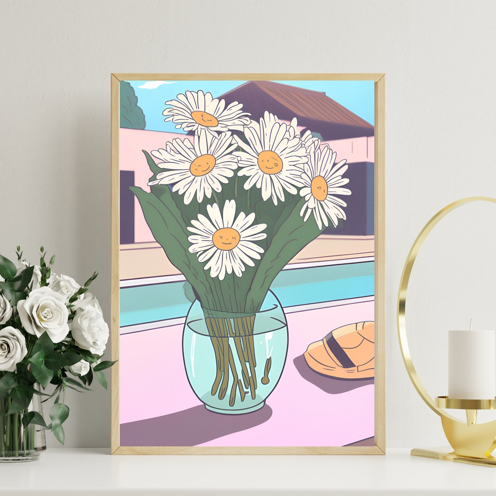 10 Retro Flower Citypop 80s Style Pastel Wall Art | Vintage Aesthetic ...