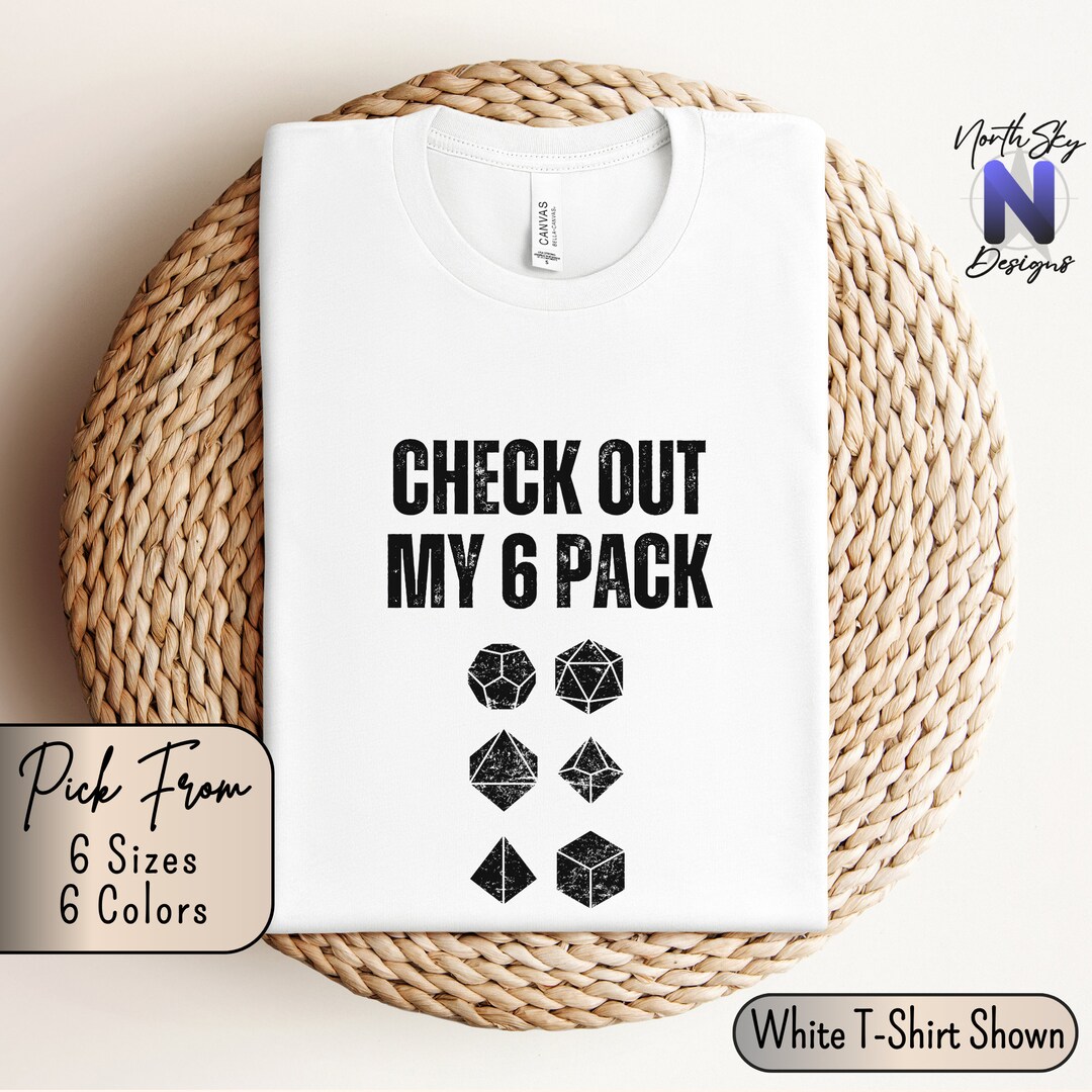 Check Out My Six Pack, Dnd Gift, Dungeons and Dragons Present, Rpg ...
