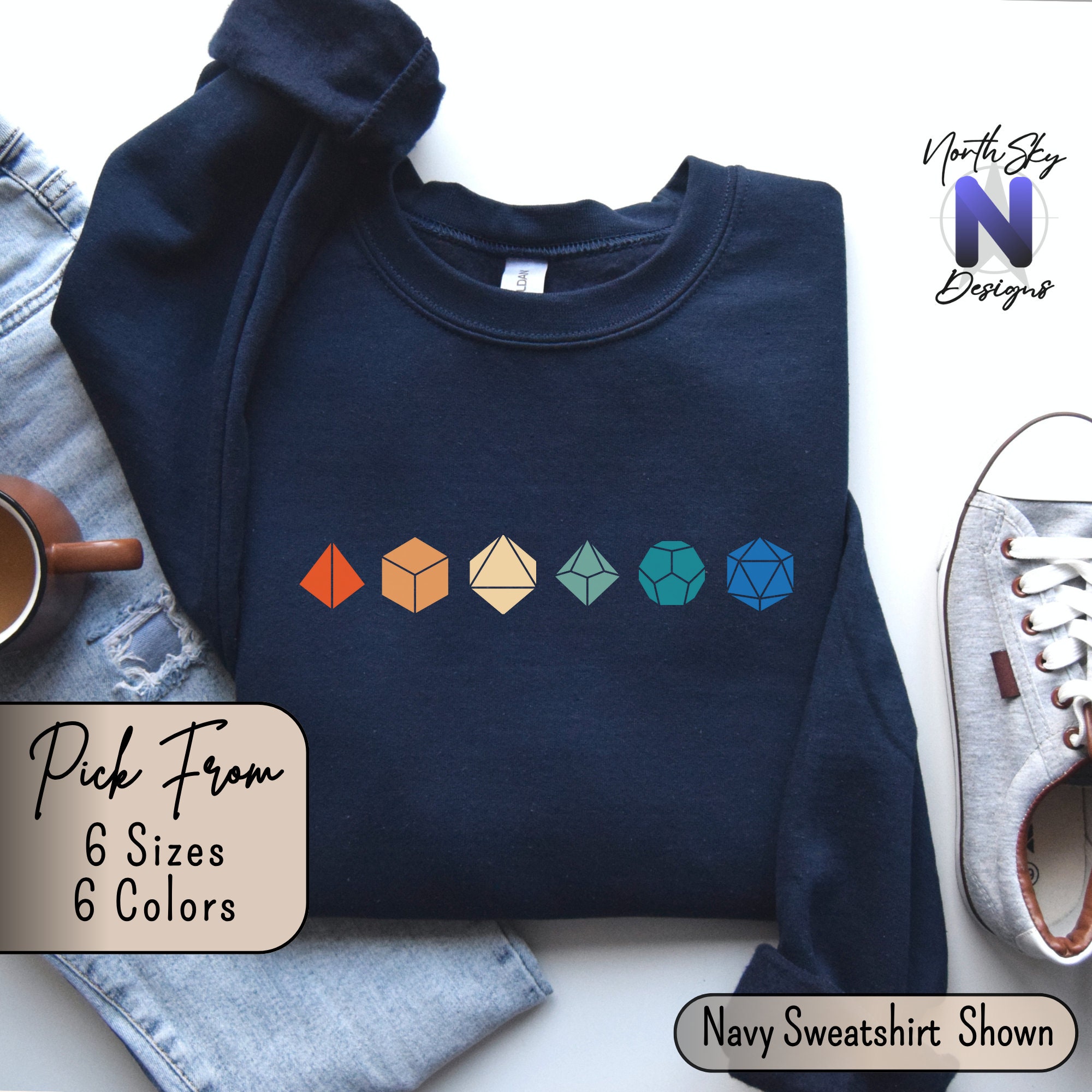 Dice, Retro, Minimalist, D&D T-shirt, Dungeons and Dragons Shirt, Dnd ...