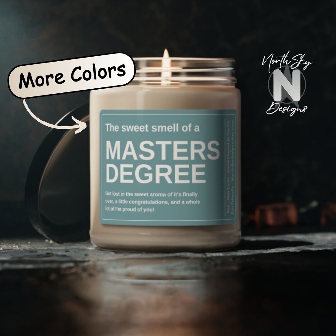 Masters Degree Graduation Gift Funny Custom Candle Graduation ...