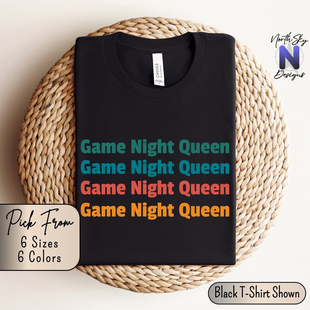 Game Night Queen, Funny Game Night Shirt, Game Night Host Gift, Funny ...