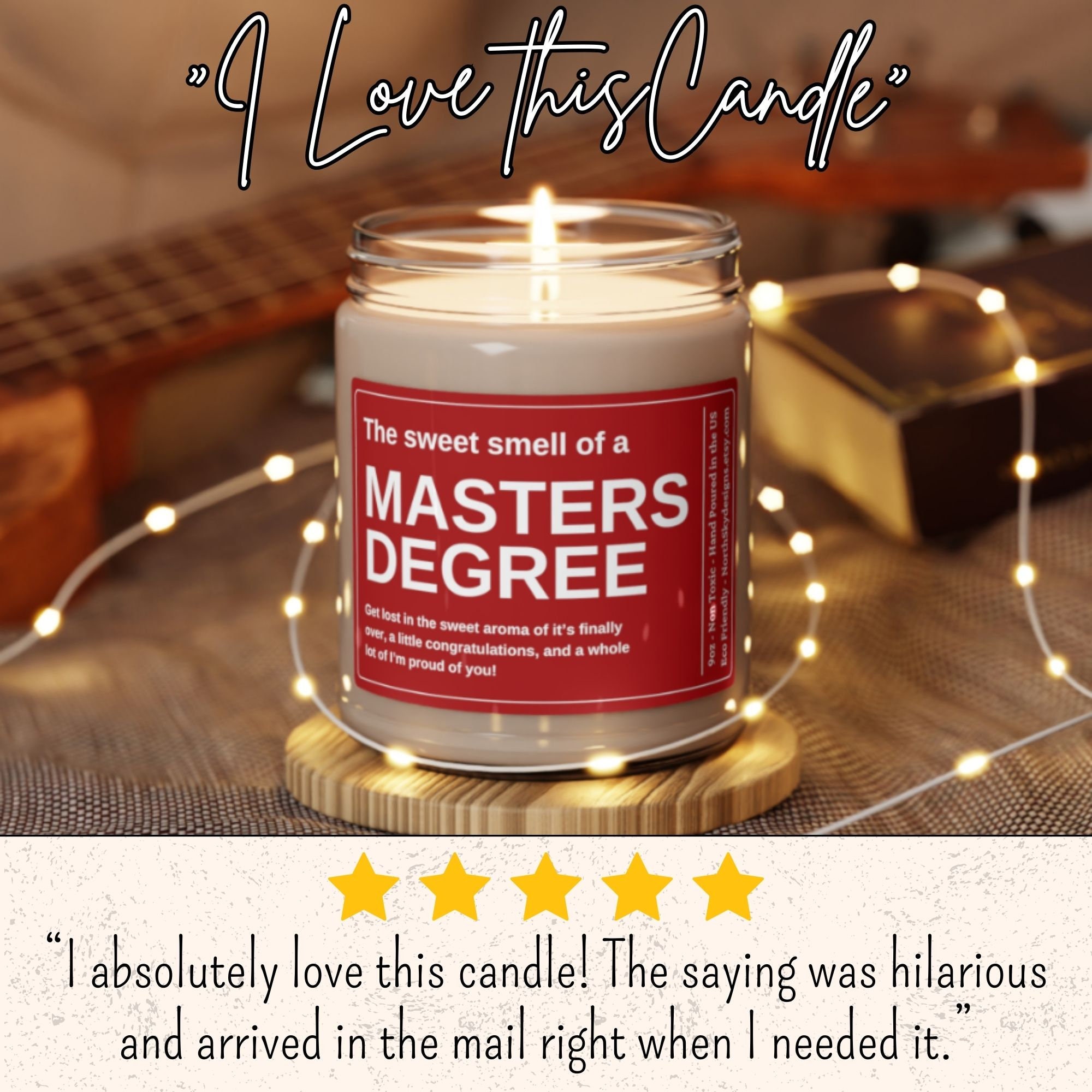 Masters Degree Graduation Gift Funny Custom Candle Graduation ...